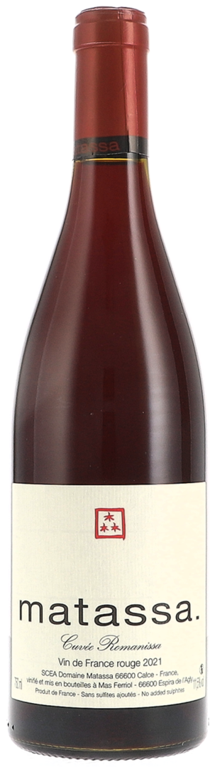 Cuvée Romanissa Rouge 2022 Domaine Matassa - PRObioWEIN