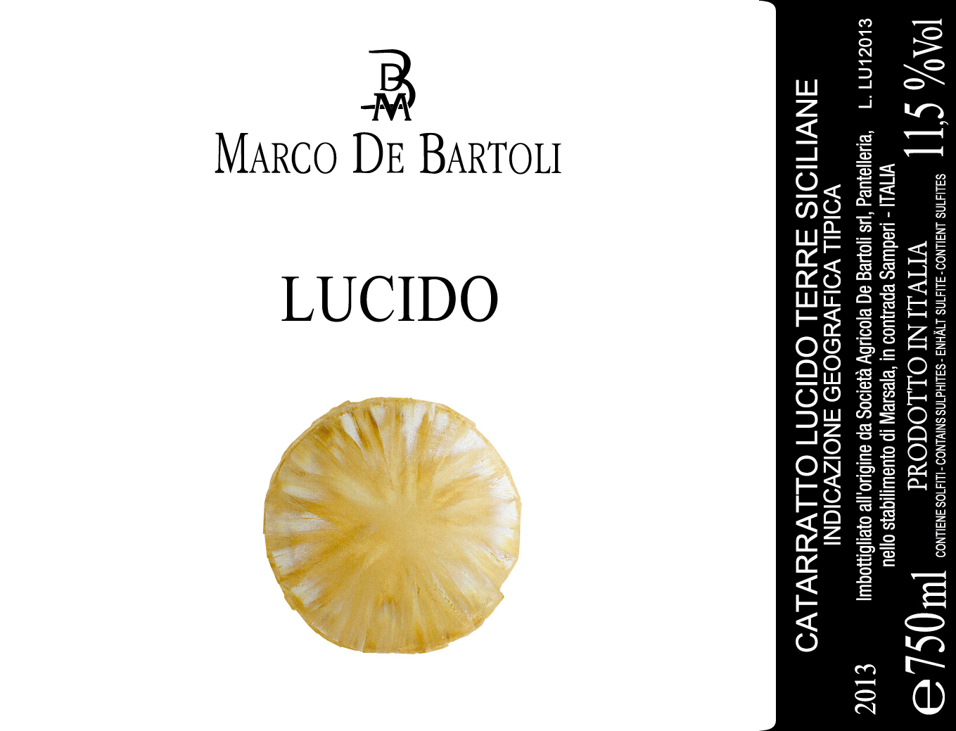 Lucido Catarratto IGT 2023 Marco de Bartoli - PRObioWEIN