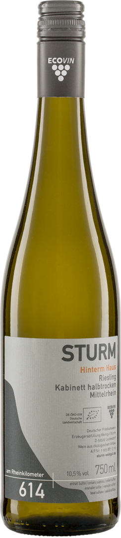 Riesling 'Hinterm Haus' Kabinett 2019/2020 Sturm Biowein - PRObioWEIN