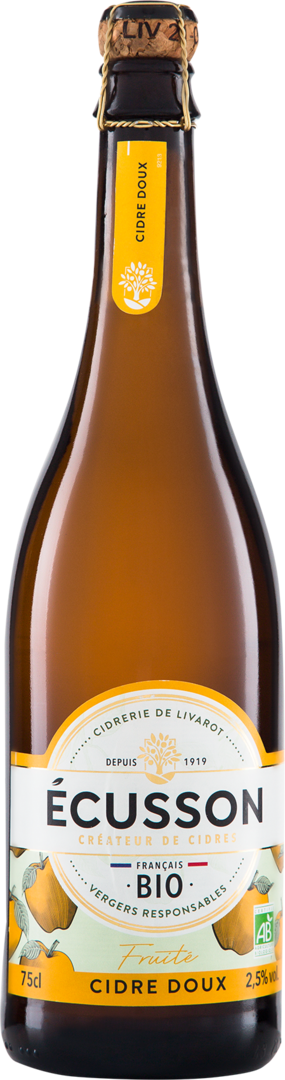 Cidre de Normandie Doux Écusson Bio - PRObioWEIN