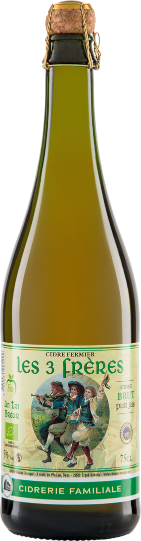 LES 3 FRÈRES Cidre fermier Brut Château Lézergué Bio - PRObioWEIN